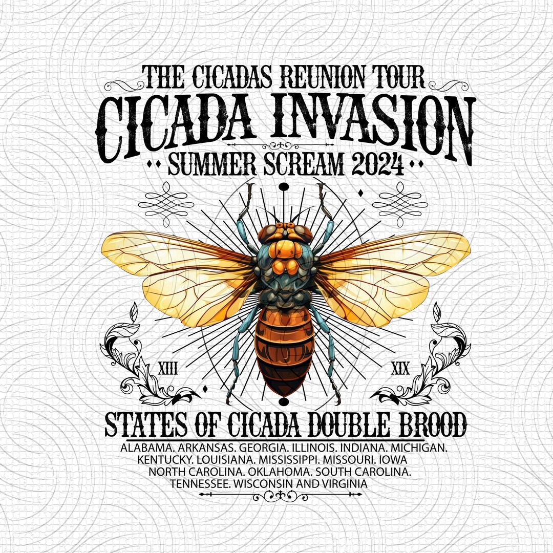 The Cicadas Reunion Tour PNG, Cicadas Invasion Summer Scream 2024 ...