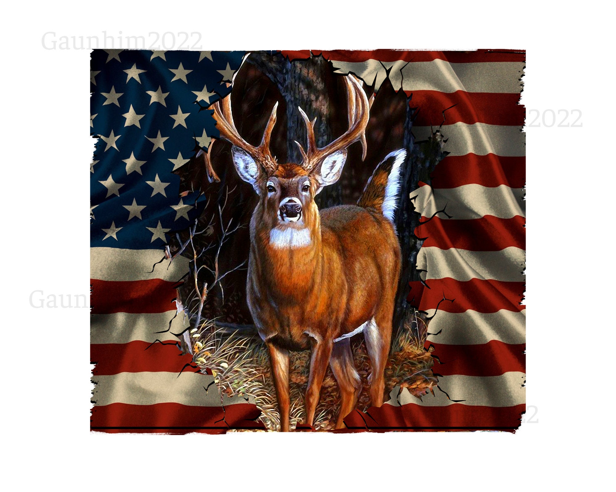 Deer Hunting USA Flag PNG, Deer Hunt Flag Png, Deer and Flag Png ...