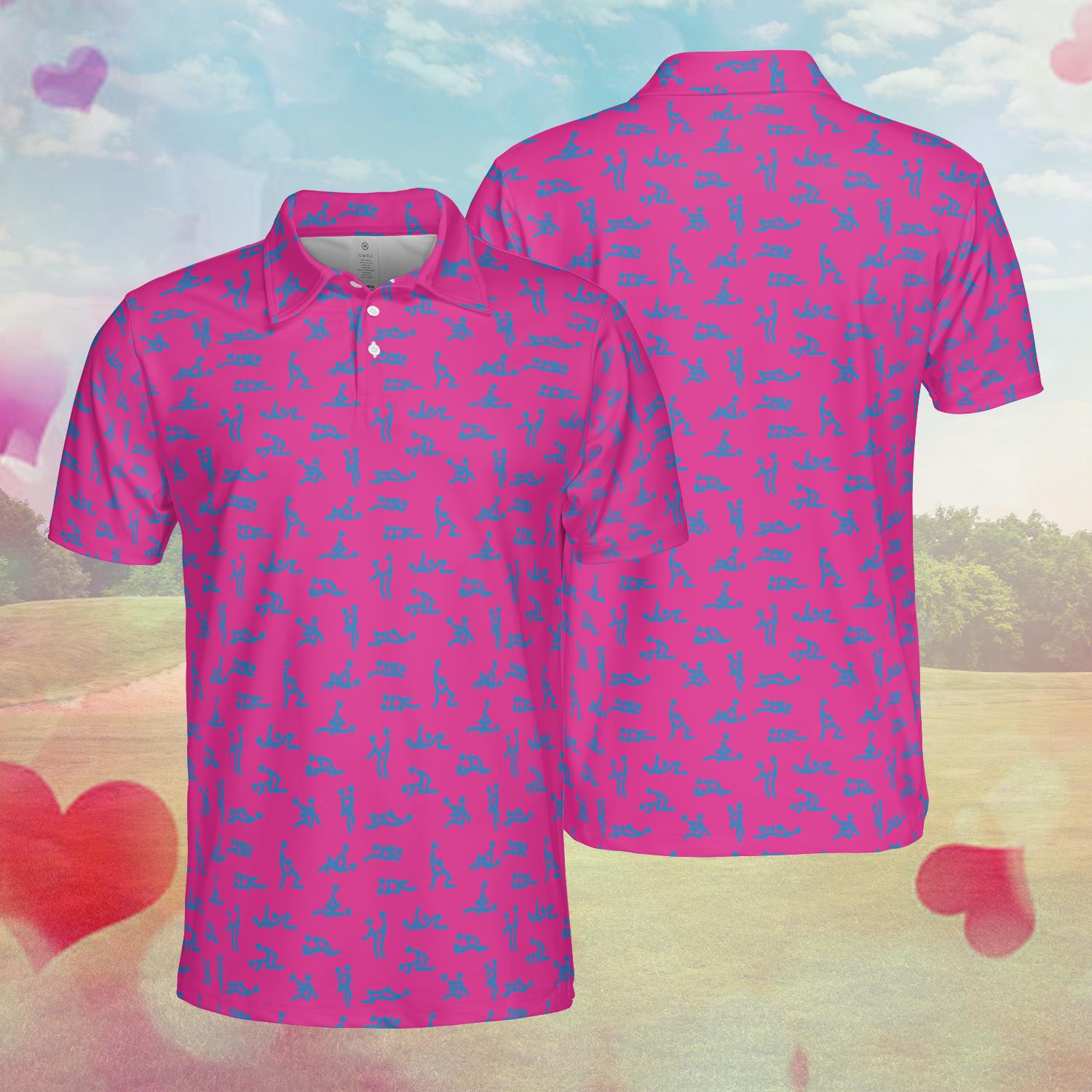 Funny Stick Figure Couple Polo Shirt, Funny Adult Humor Men Women ...
