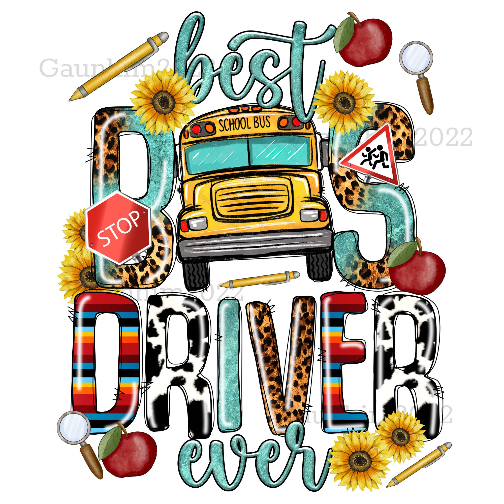 Best Bus Driver Png, Happy 100 Days Png, Back to School Png, School Bus ...