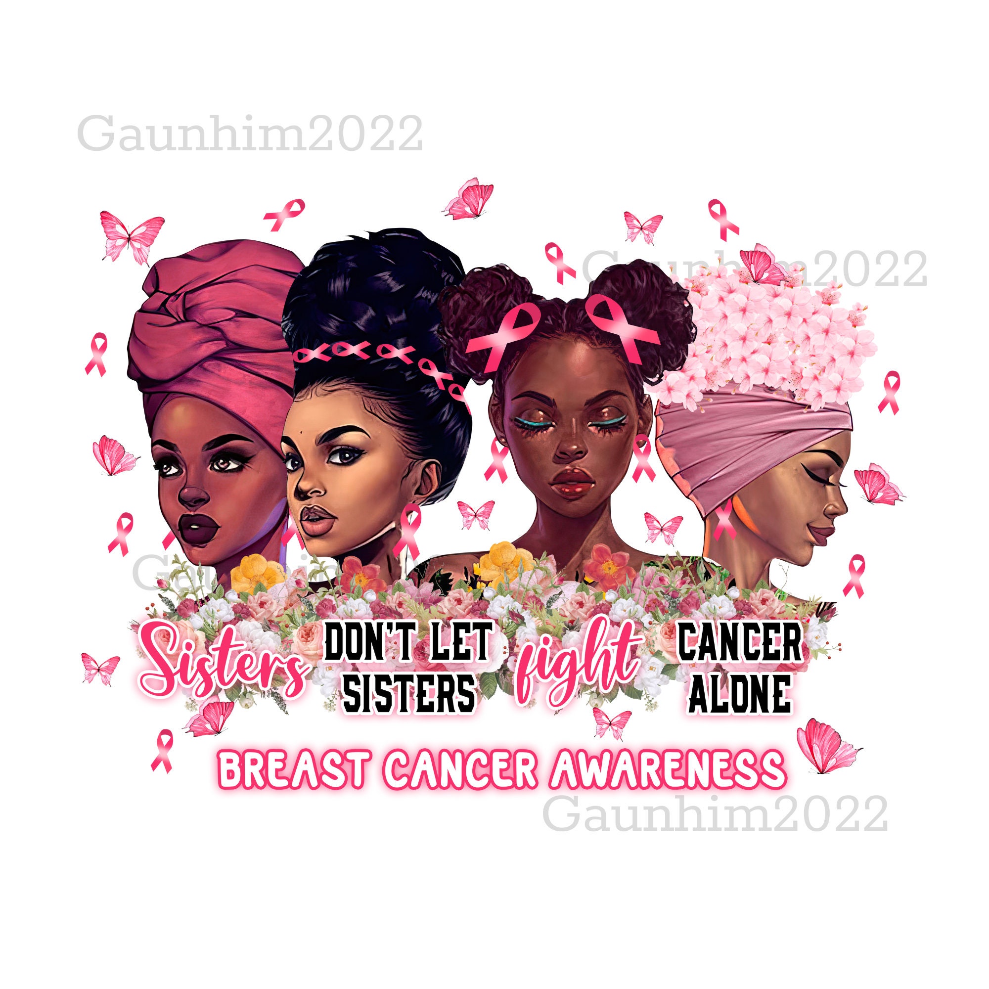 Sister Breast Cancer PNG Files, Black Women Png, Melanin Cancer ...