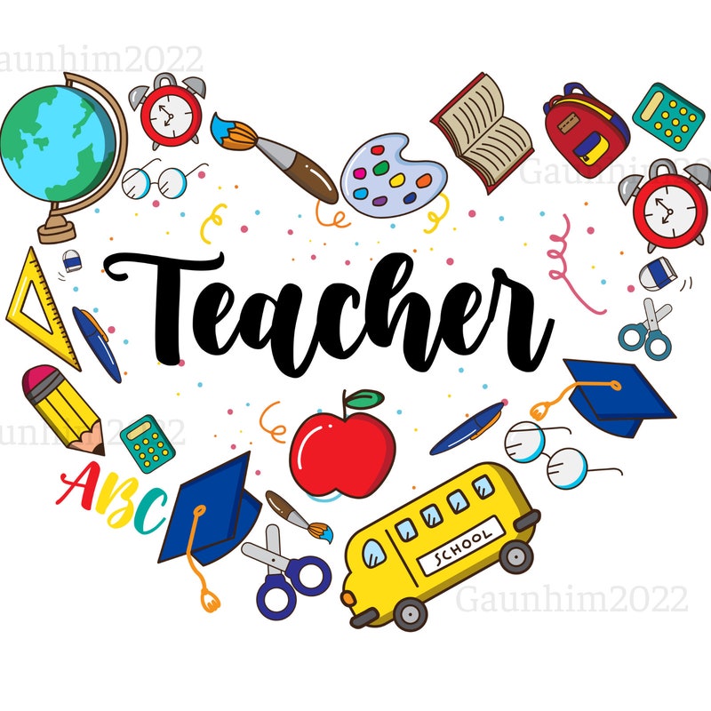 Teacher Heart - Etsy