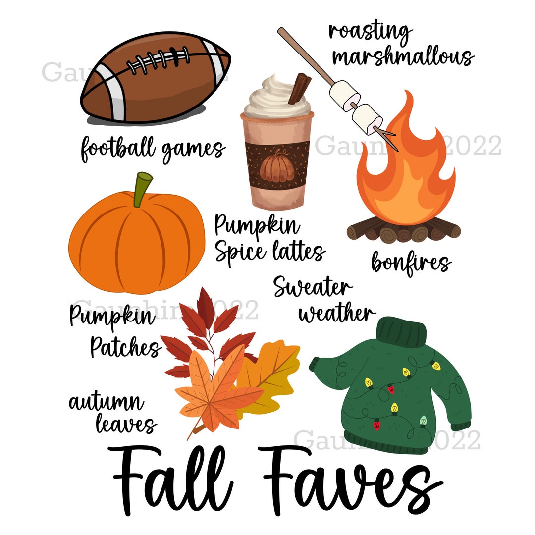 Fall Faves PNG Fall Season Png Instant Download - Etsy
