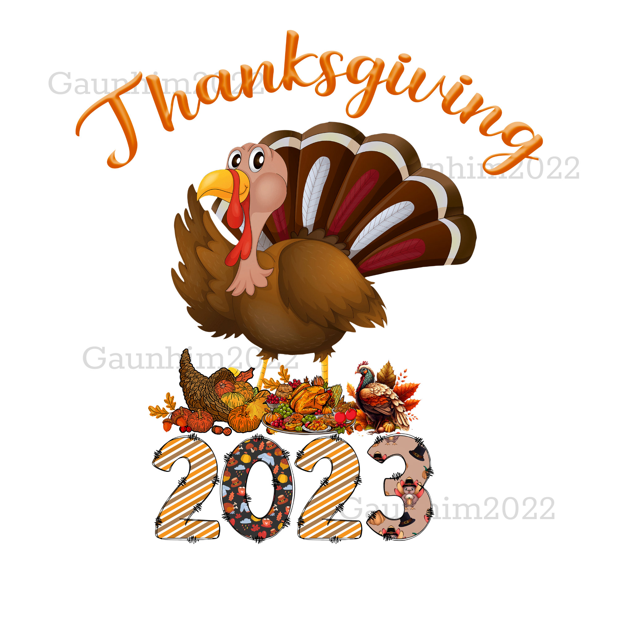 2023 Thanksgiving Png Turkey Png Hello Fall Png - Etsy