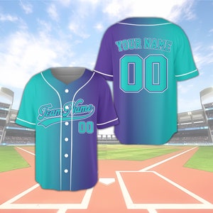 Personalized Gradient Baseball Jersey, Custom Name Number Baseball ...