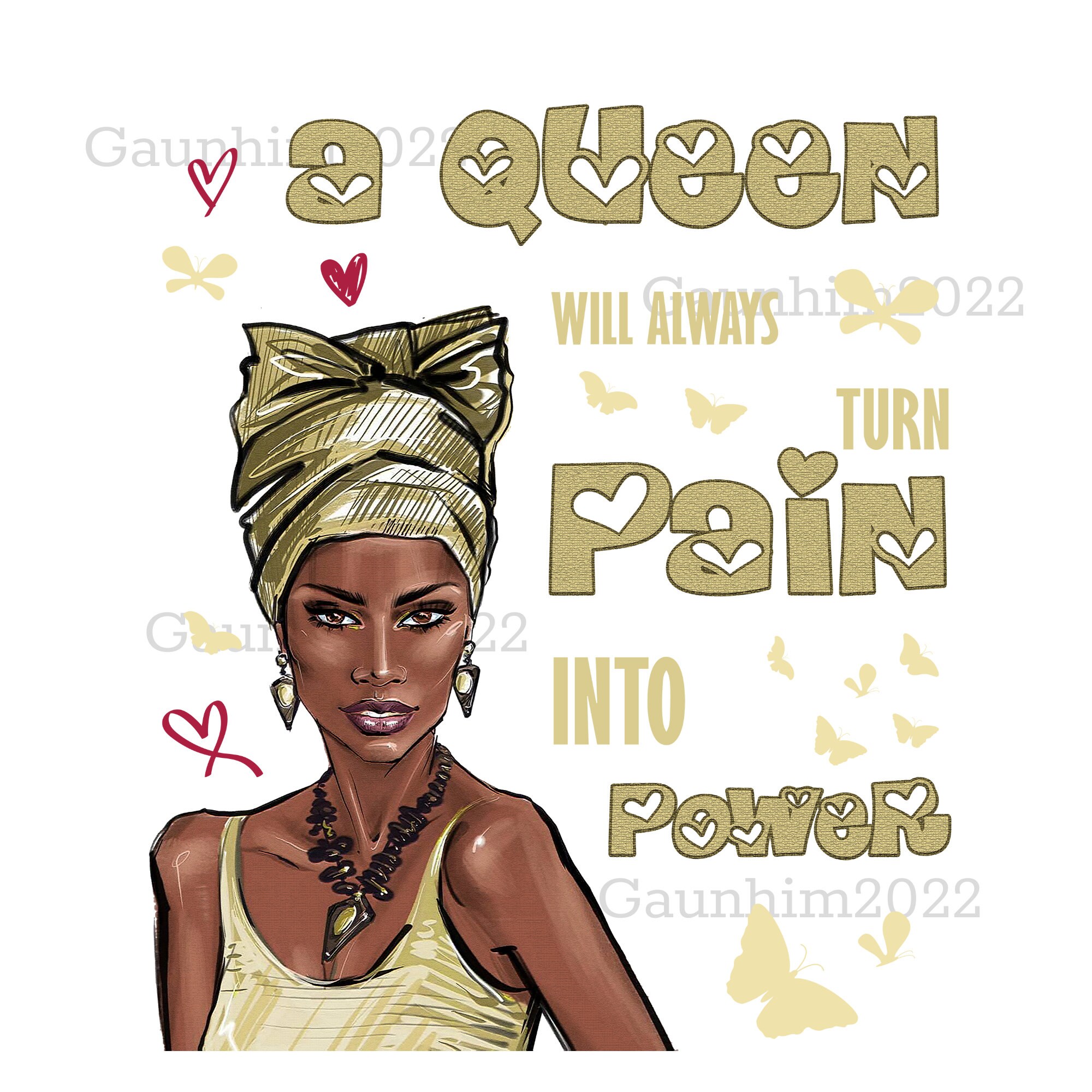 A Queen Will Always Turn Pain to Power Black Girl Magic Png - Etsy