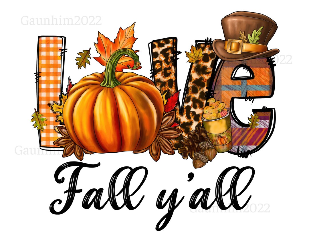 Love Fall Sublimation Design Pumpkin Leopard, Fall Png, Autumn Png ...
