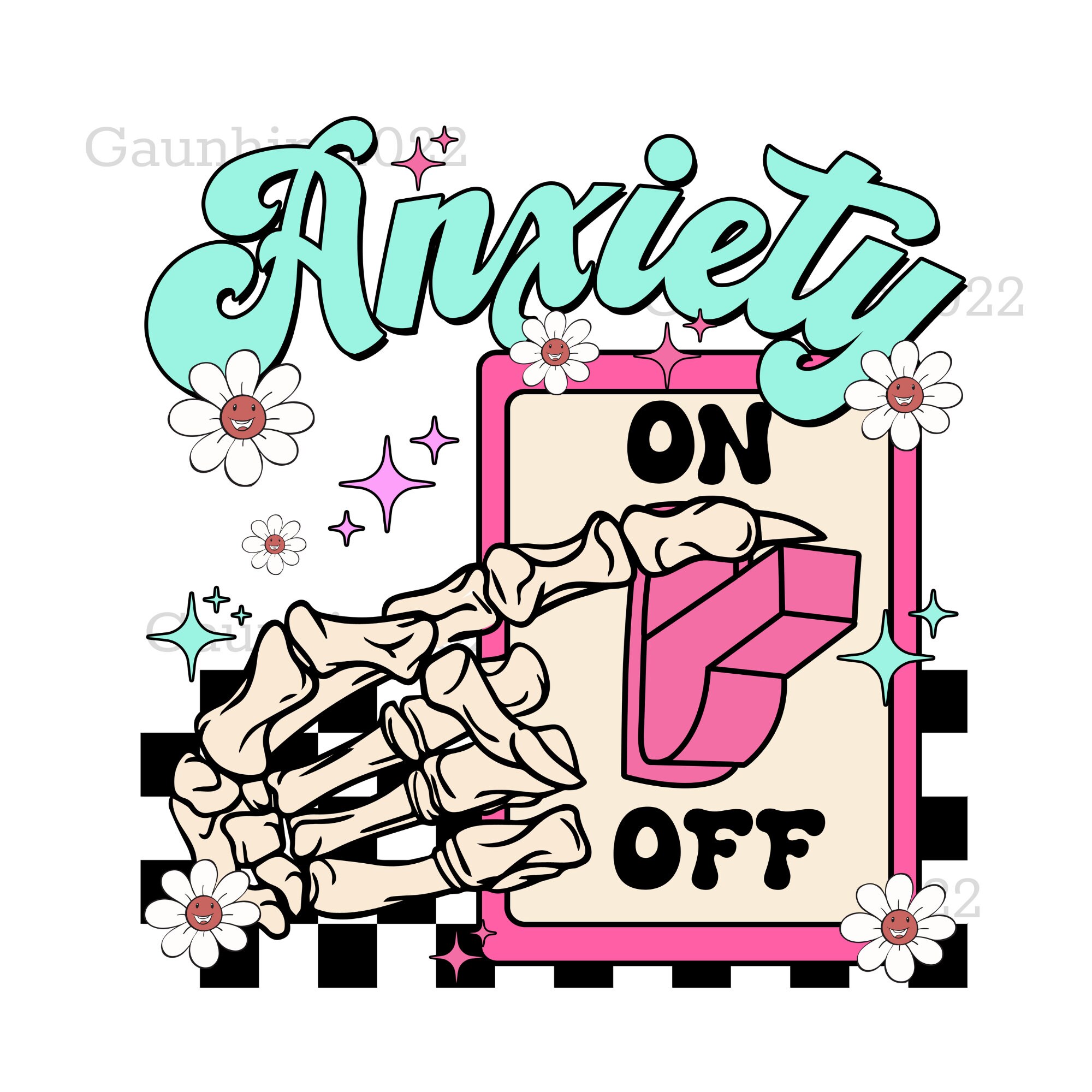 Anxiety on PNG Mental Health Skeleton Hand Png - Etsy