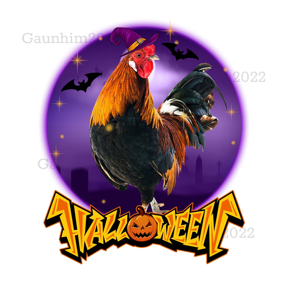 Halloween Witch Rooster Png, Halloween Png, Witch Gnomes Halloween Png ...