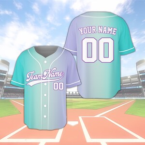 Personalized Gradient Baseball Jersey, Custom Name Number Baseball ...