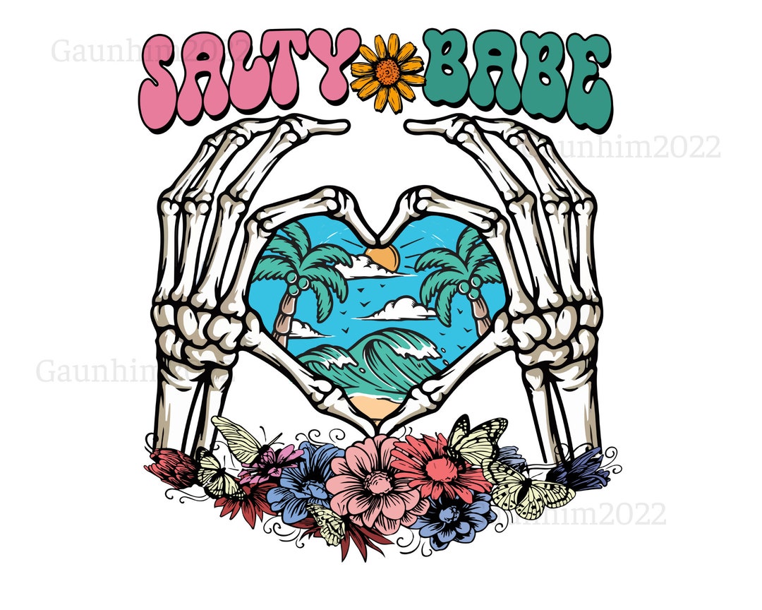 Salty Babe Png, Salty Vibes, Salty Png, Retro Beach, Retro Summer ...