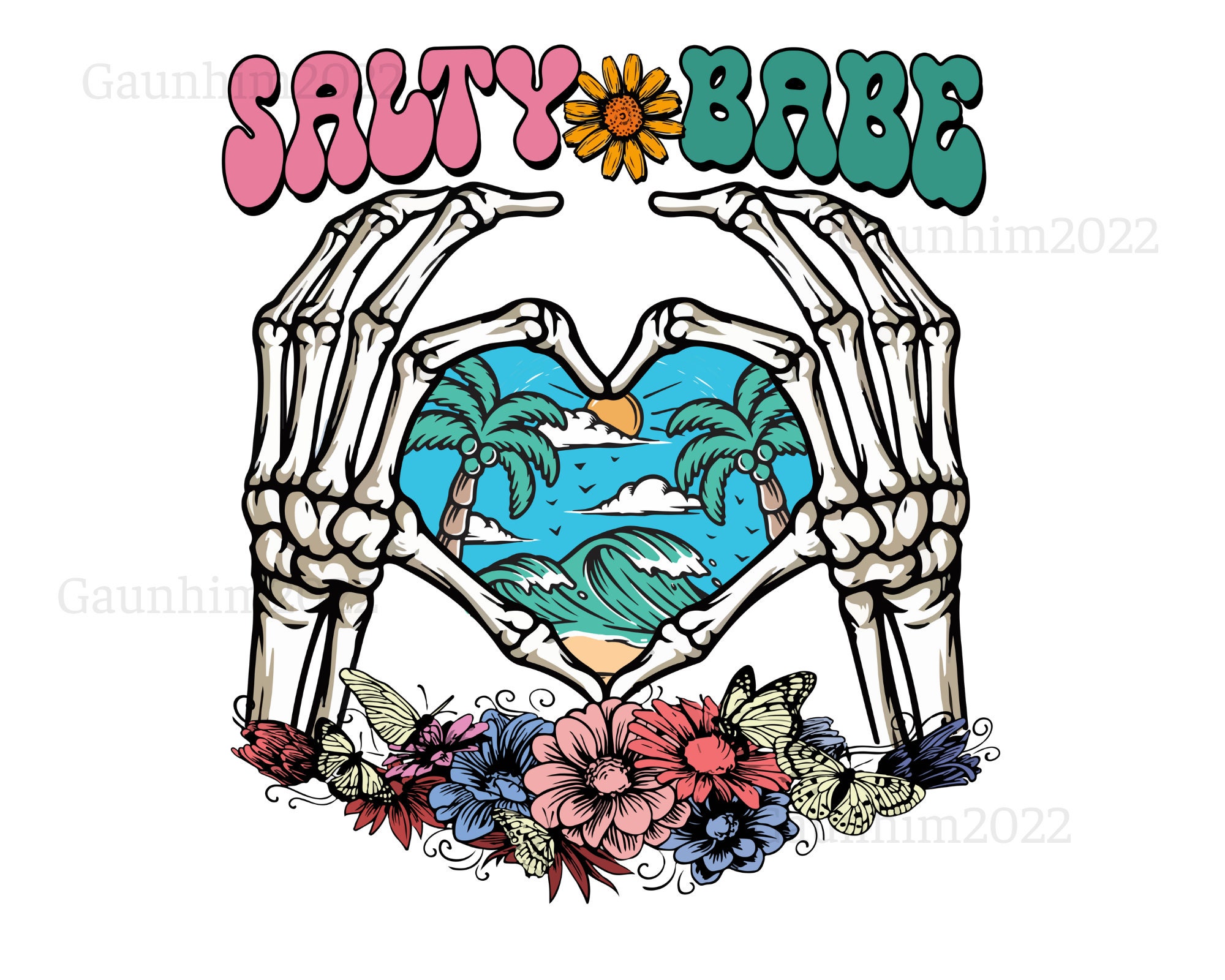 Salty Babe Png Salty Vibes Salty Png Retro Beach Retro Etsy