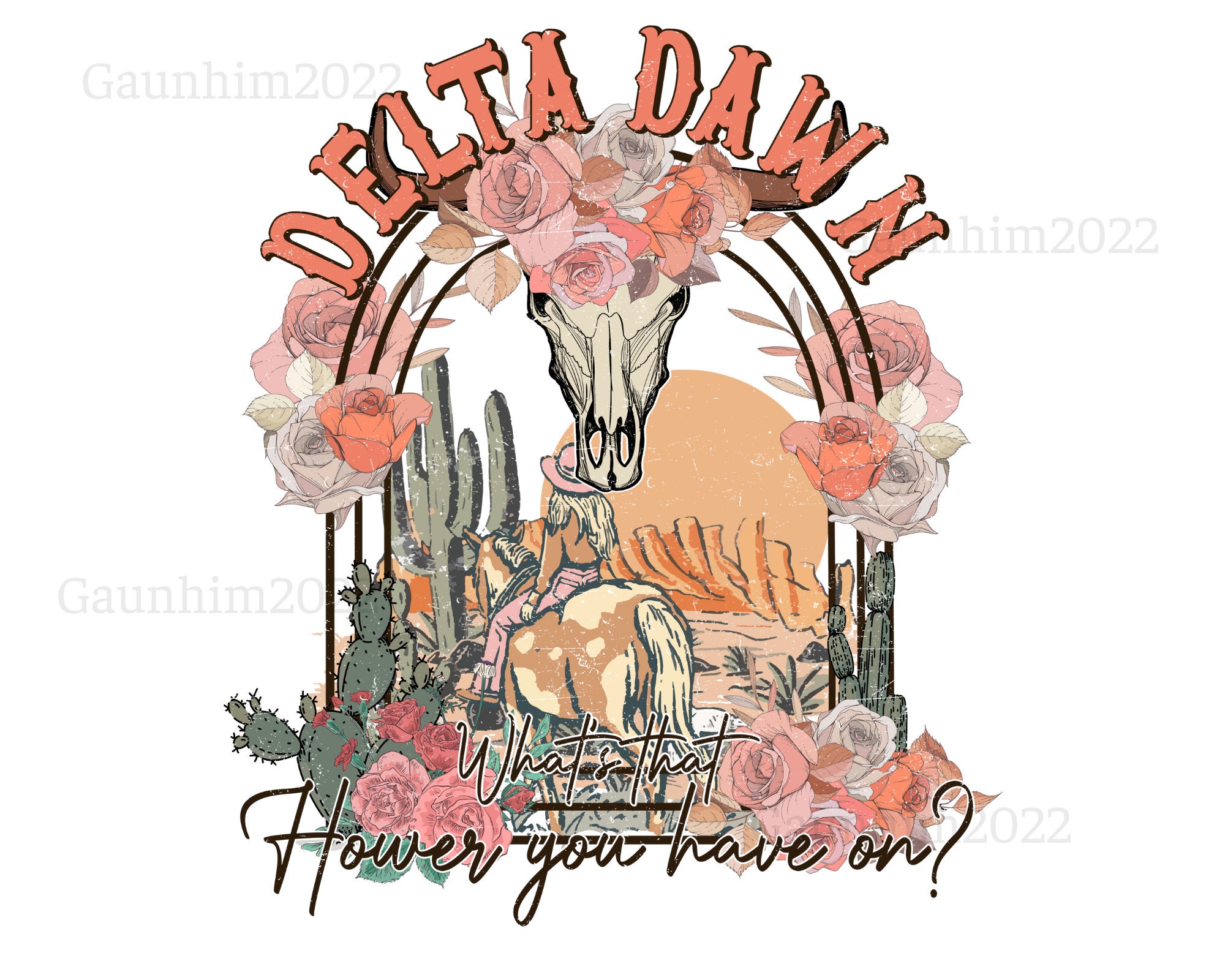 Delta Dawn PNG, Country Western, Sublimation PNG, Shirt Design, Retro ...
