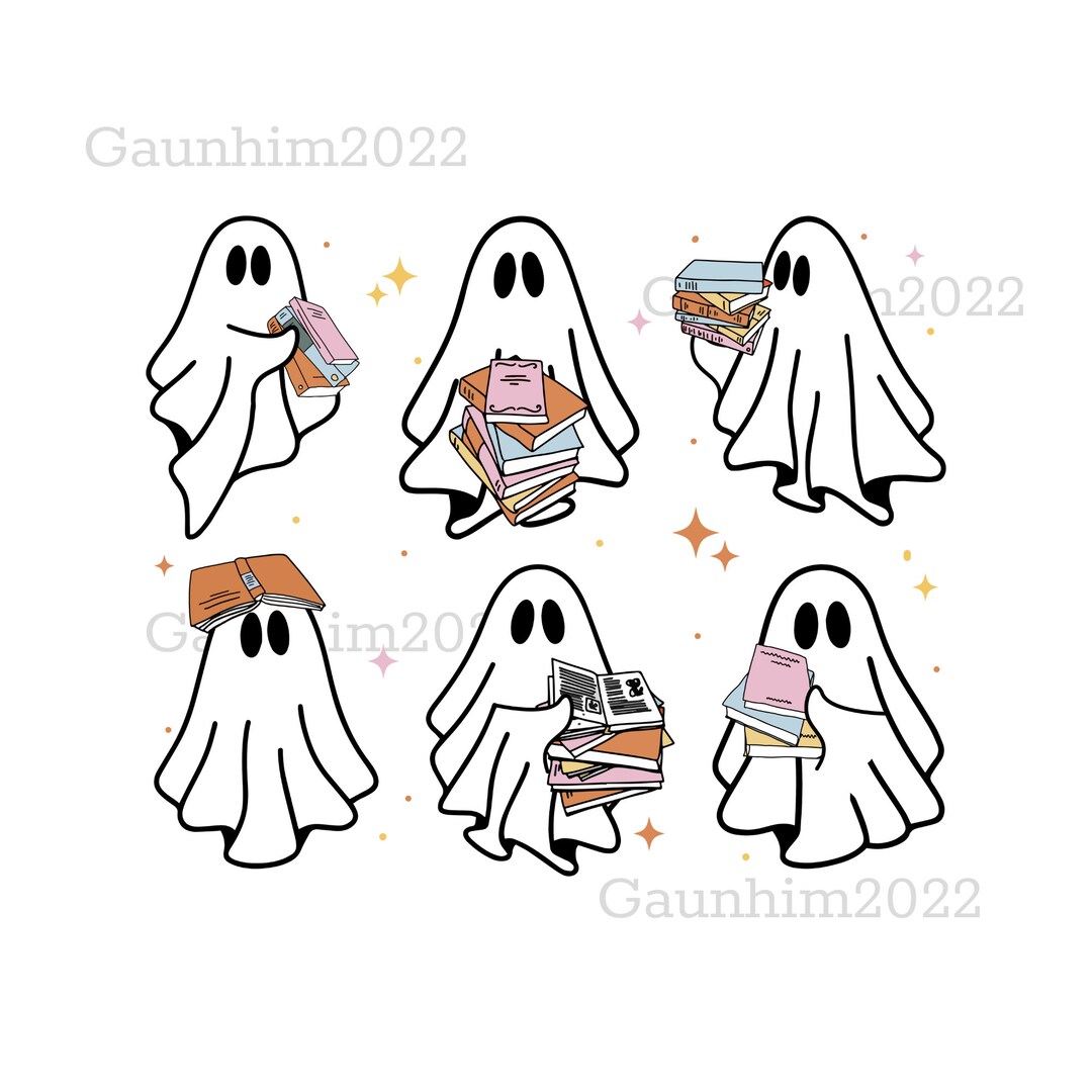 Ghost Reading Png, Teacher Halloween Png, Spooky Fall Png - Etsy