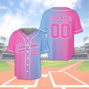 Personalized Gradient Baseball Jersey, Custom Name Number Baseball ...