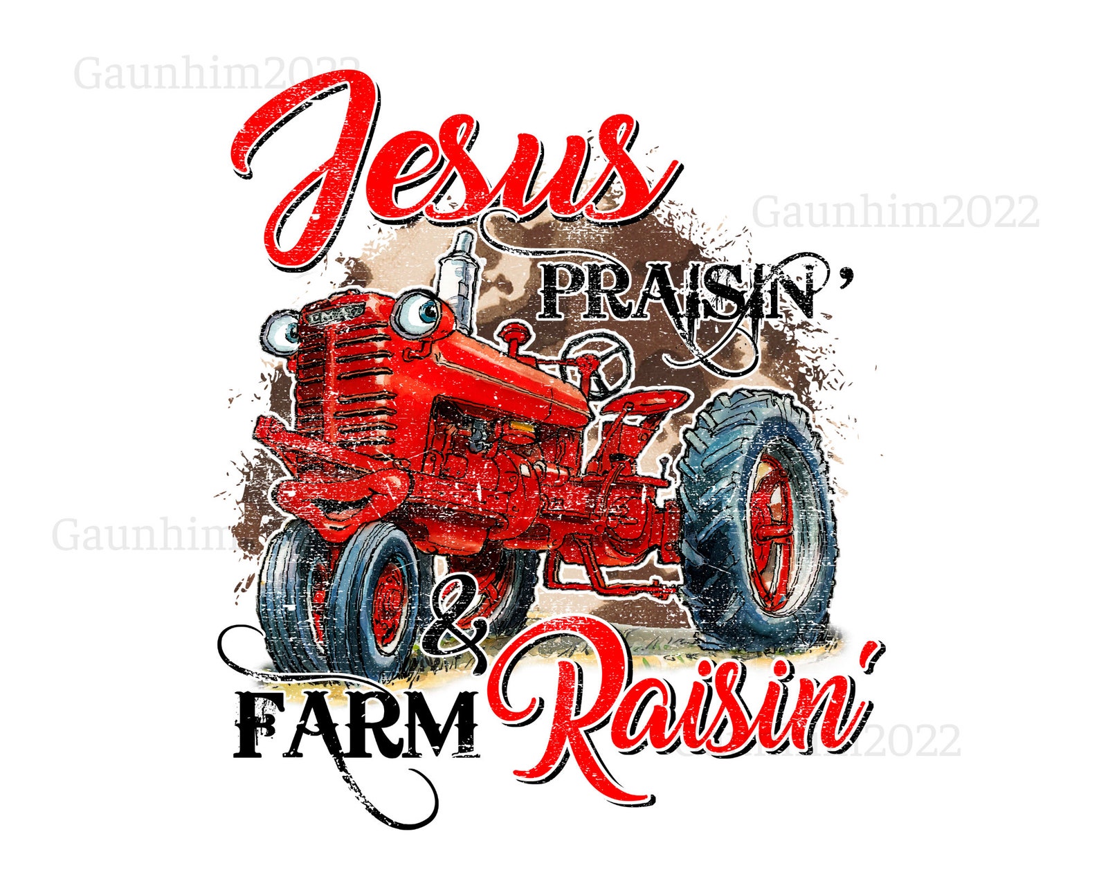 Jesus Praisin' and Farm Raisin' PNG Jesus Png Farm - Etsy