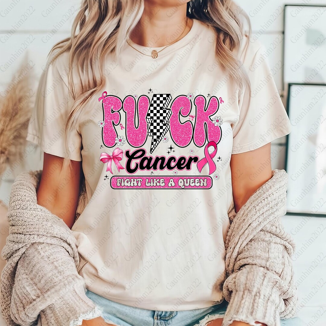 Fight Like A Queen Shirt, Breast Cancer Awareness T-shirt, Pink Ribbon ...