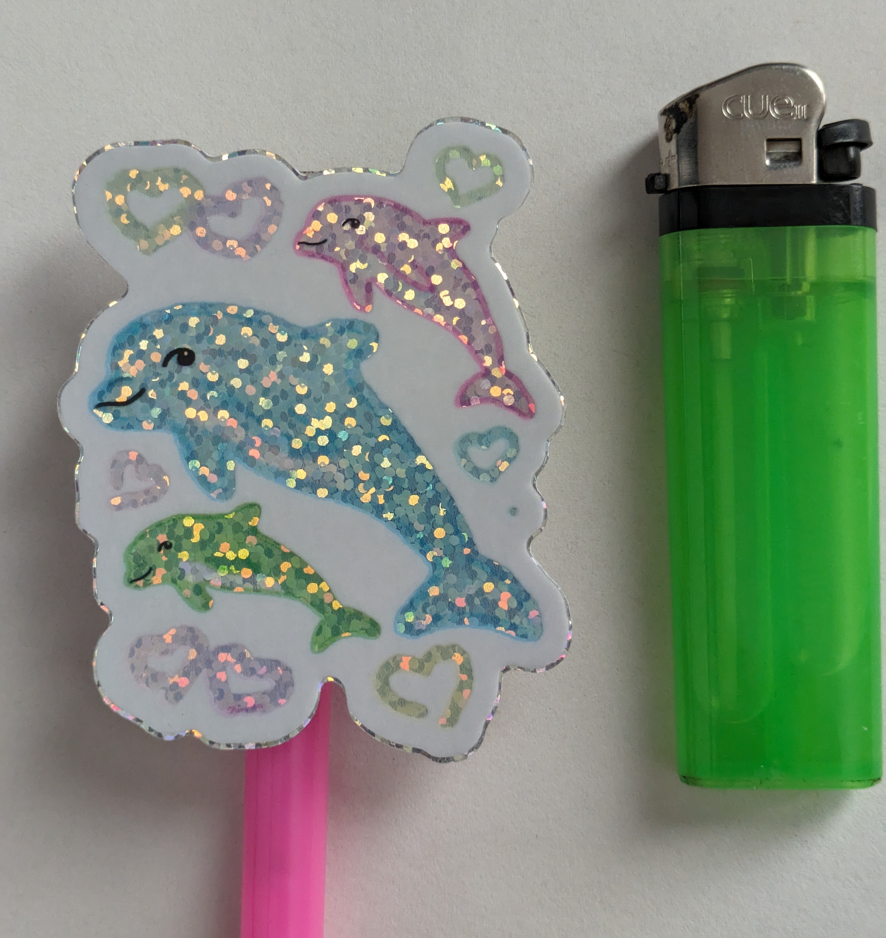 Pastel Dolphin Glitter Holographic Stickers - Etsy