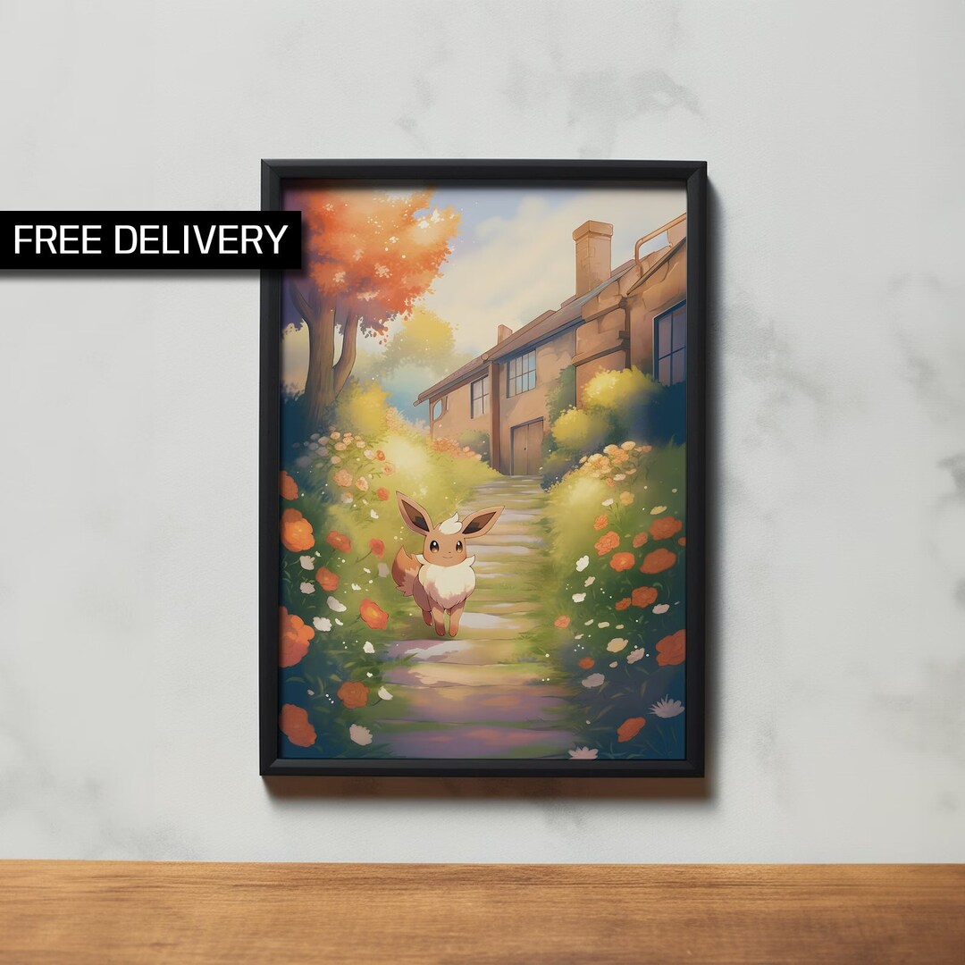 006 Eevee's Woodland Walk Premium Pokemon Print Poster - Etsy