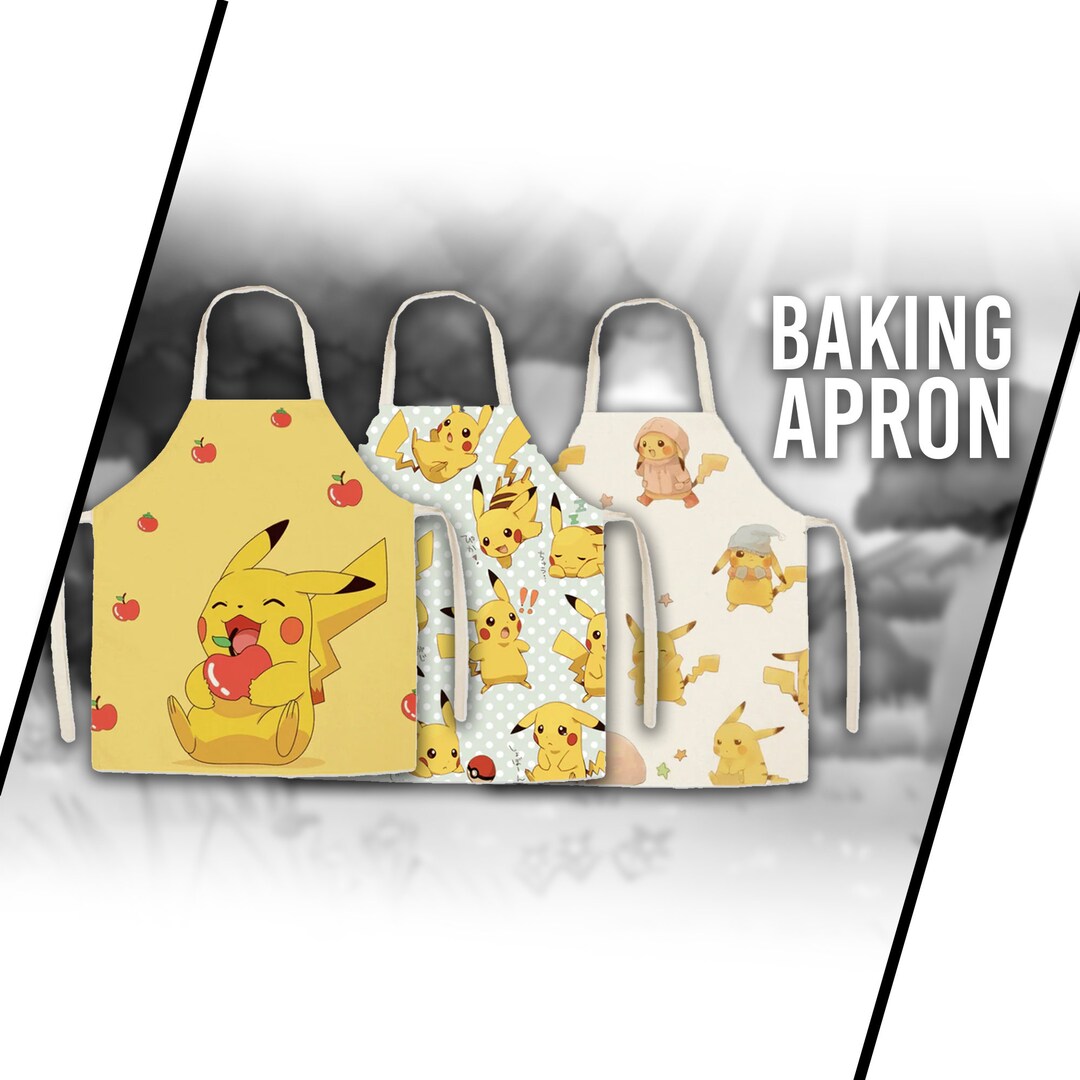 Pokemon Style Pikachu Baking Cooking Apron for Adults or - Etsy UK