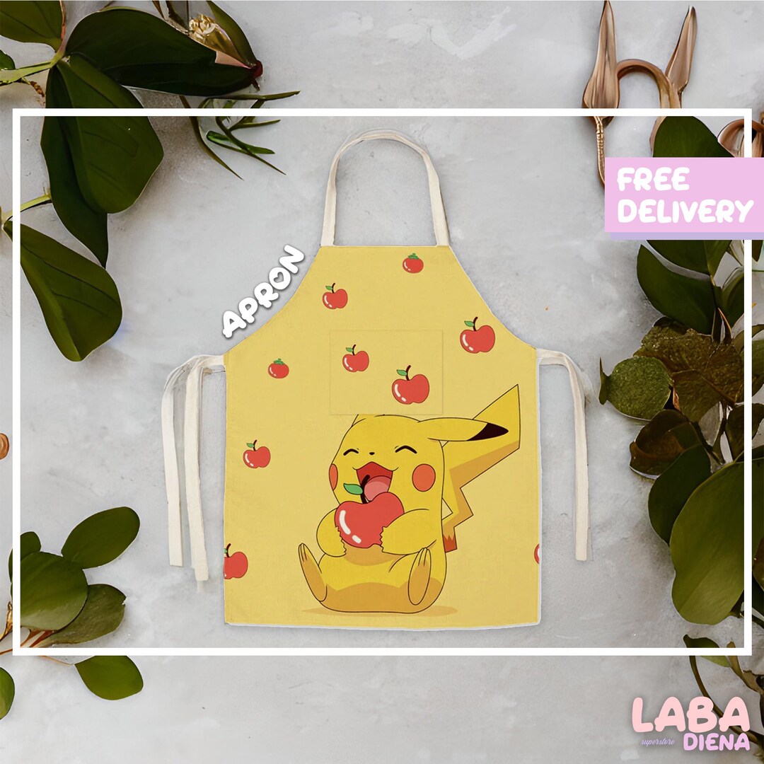 Pokemon Style Pikachu Baking Cooking Apron for Adults or - Etsy UK