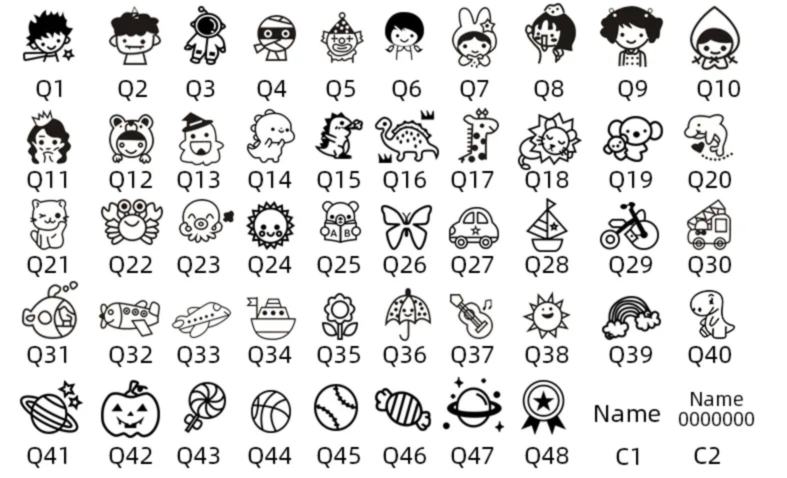 120 Name Tags + Children Student Uniform Custom Waterproof Clothing ...