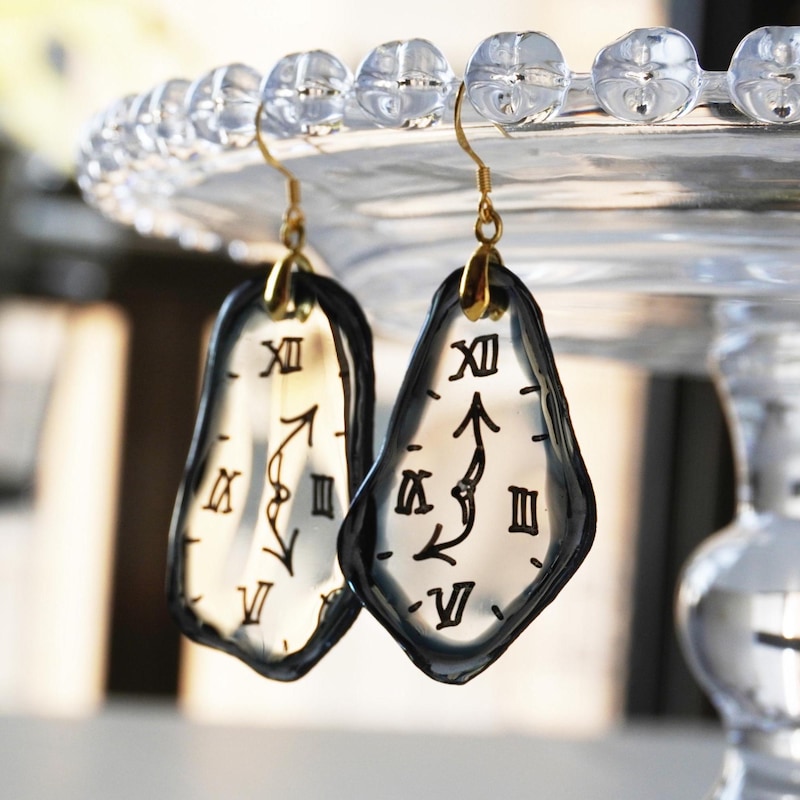 Clock Earrings - Etsy