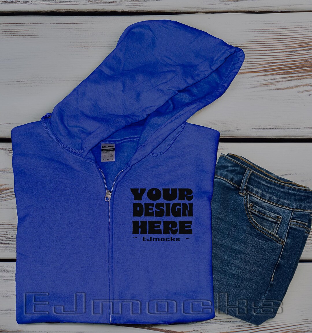 Gildan 18600 Royal Blue Hoodie Mockup, G186 Flat Lay Mockup - Etsy