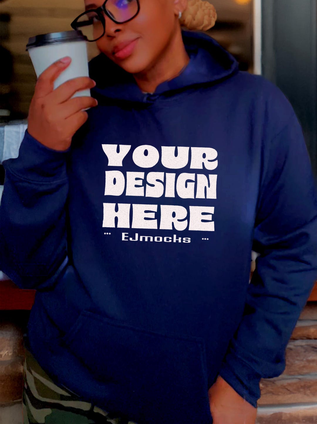 Gildan 18500 Navy Hoodie Mockup, Navy Gildan 18500 Hoodie Mockup ...