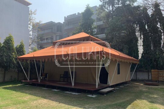 Luxury Mughal Cottage Tent 9.75m by 9.75m Tent Royal Mughal Glamping ...