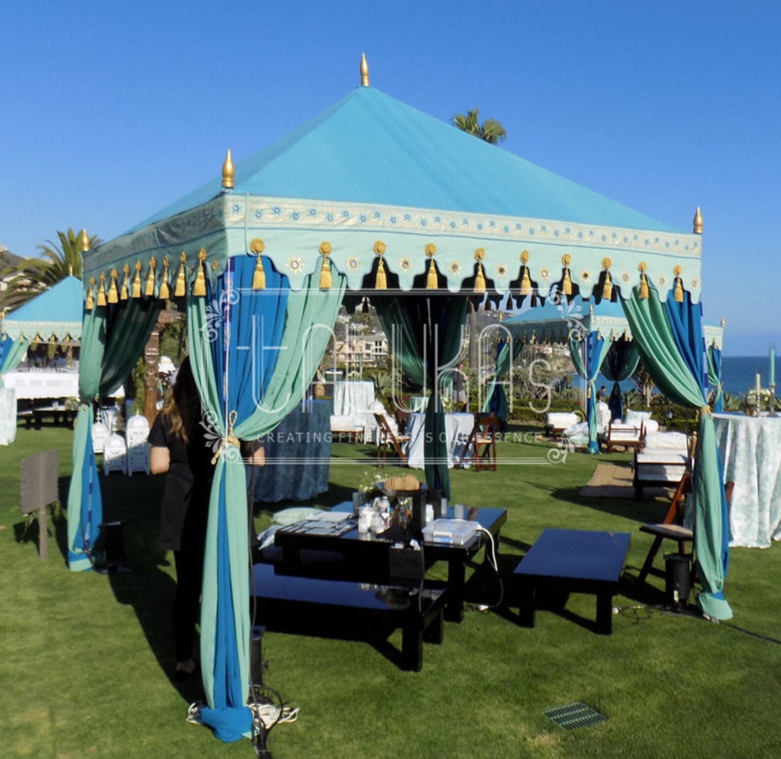 Valences | Scallops | Tent Accessories | Elegant Tent Decor Set ...