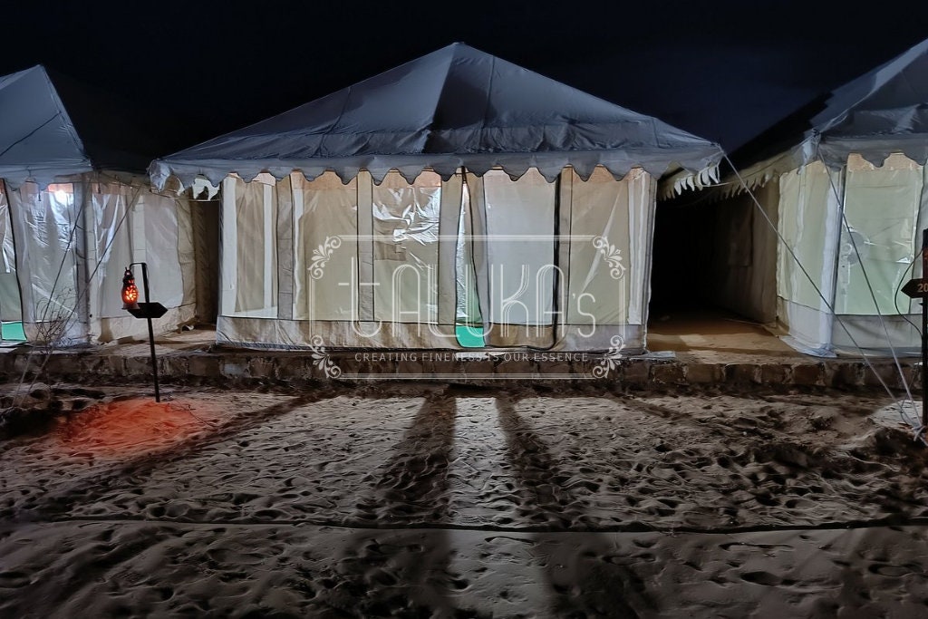 Swiss Cottage Tent 4.27m X 8.53m Tent Large Cabin Tent Canvas Cottage ...