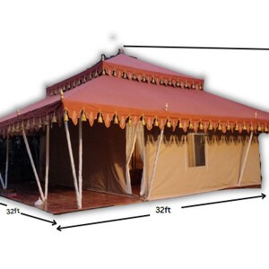 Luxury Mughal Cottage Tent | 9.75m by 9.75m Tent | Royal Mughal ...