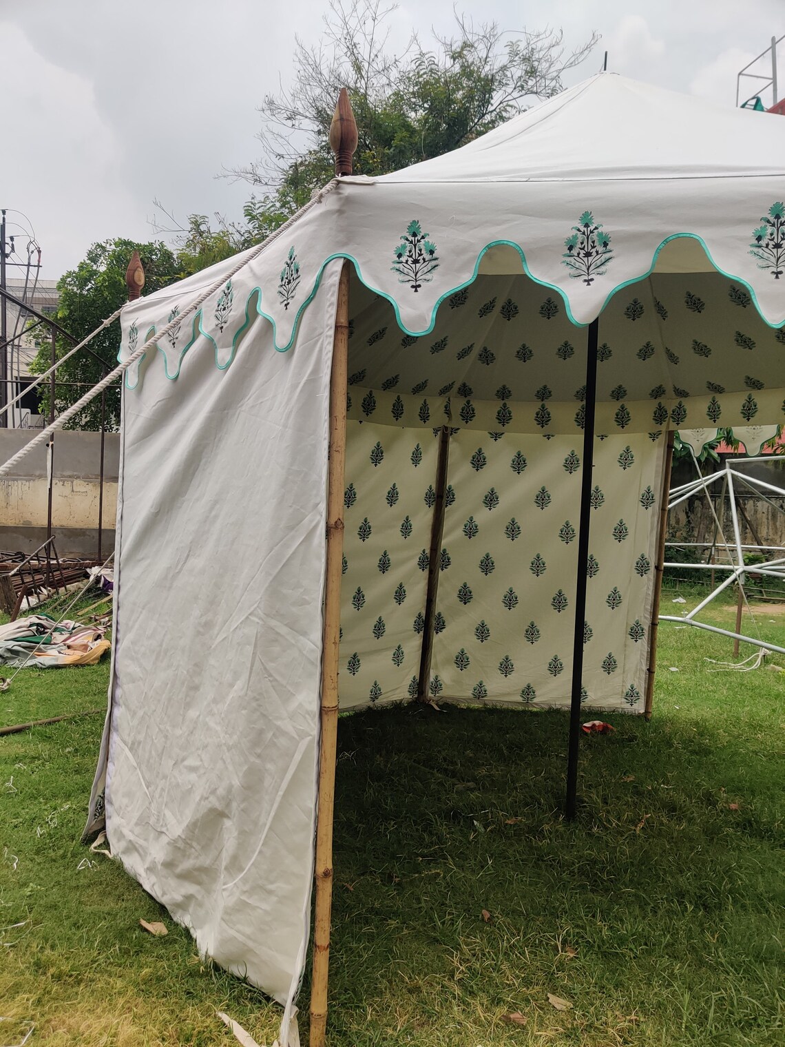 Round Pergola Tent 4m X 4m Bamboo Frame Round Tent Traditional Tent ...