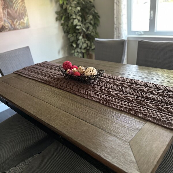 Knit Table Runner - Etsy