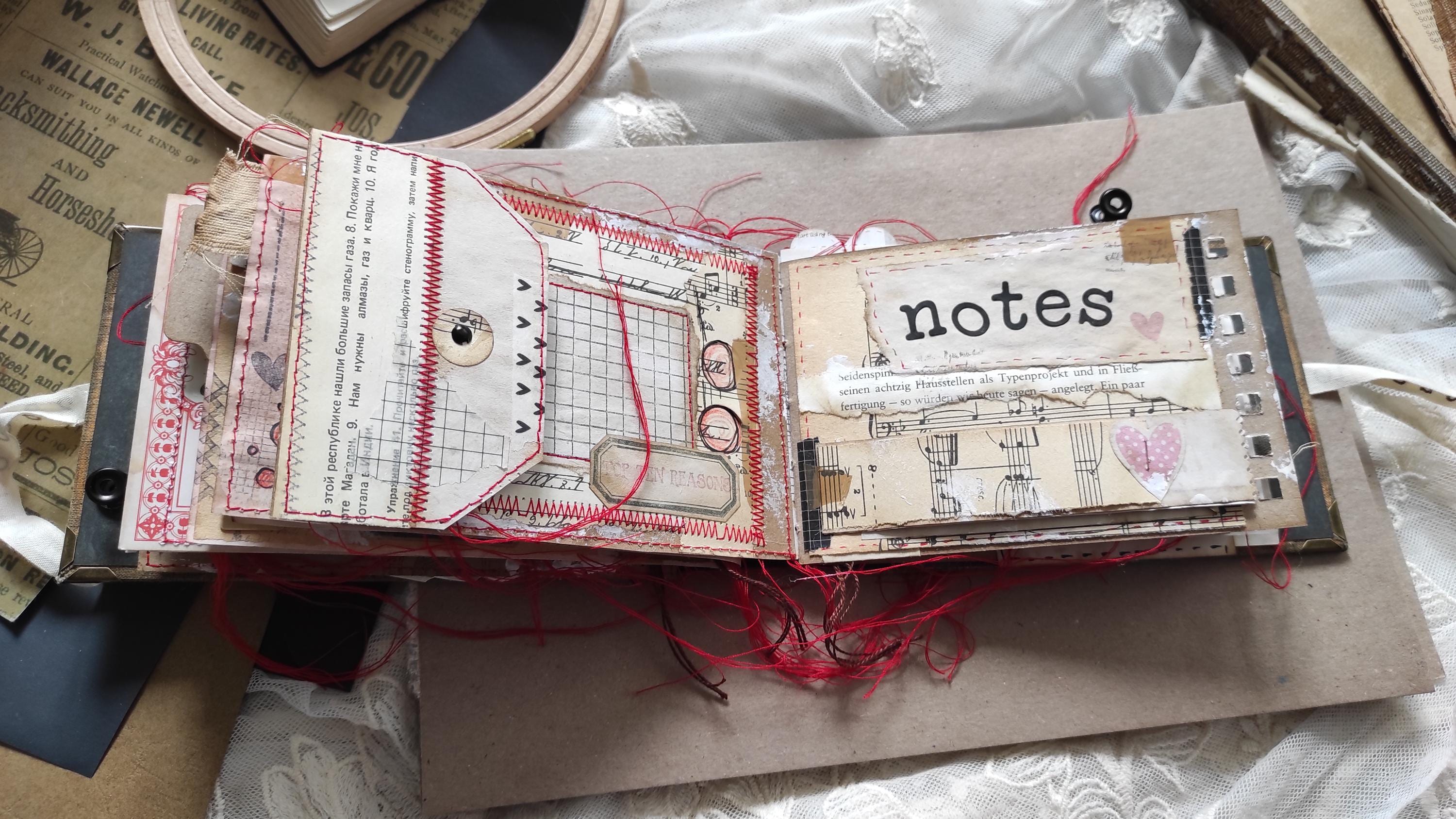 Love Themed Junk Journal Handmade Love Book Red Junk Journal Personal ...