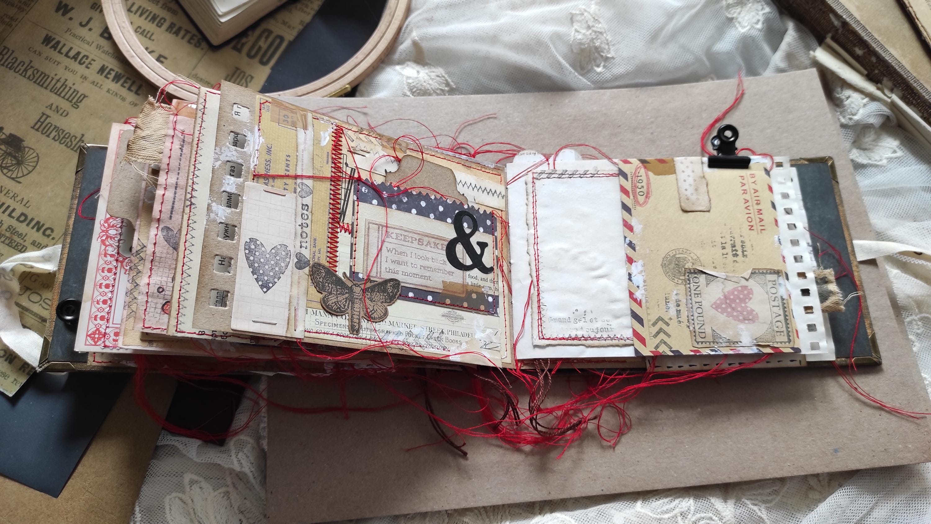Love Themed Junk Journal Handmade Love Book Red Junk Journal Personal ...