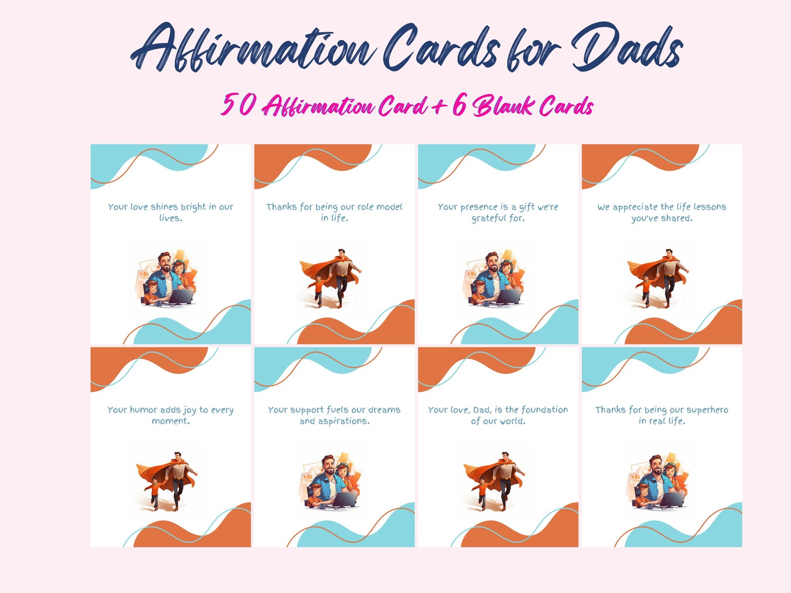 Affirmation Cards, Dad Positive Quotes, Father's Day, Dad's Birthday ...