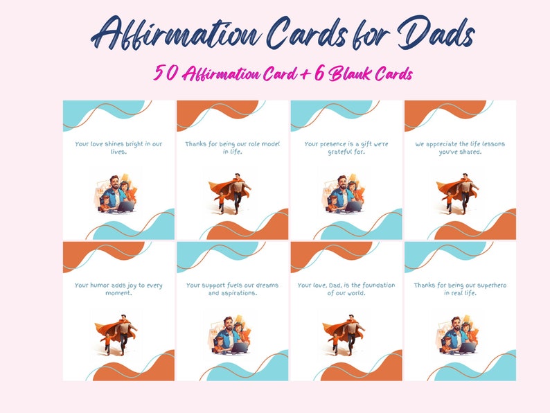Affirmation Cards, Dad Positive Quotes, Father's Day, Dad's Birthday ...