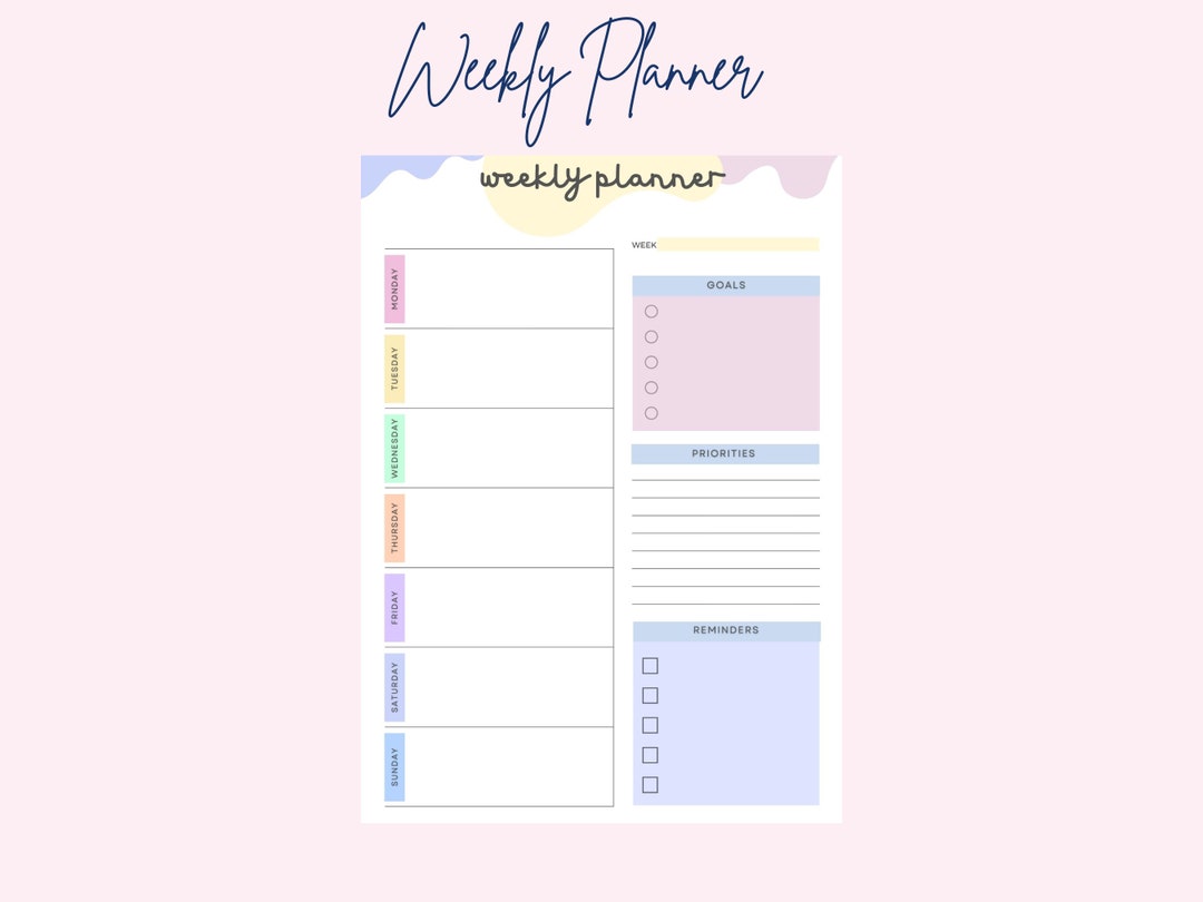 Weekly Melting Ice Cream Planner V2 | Weekly Planner| Digital Download ...