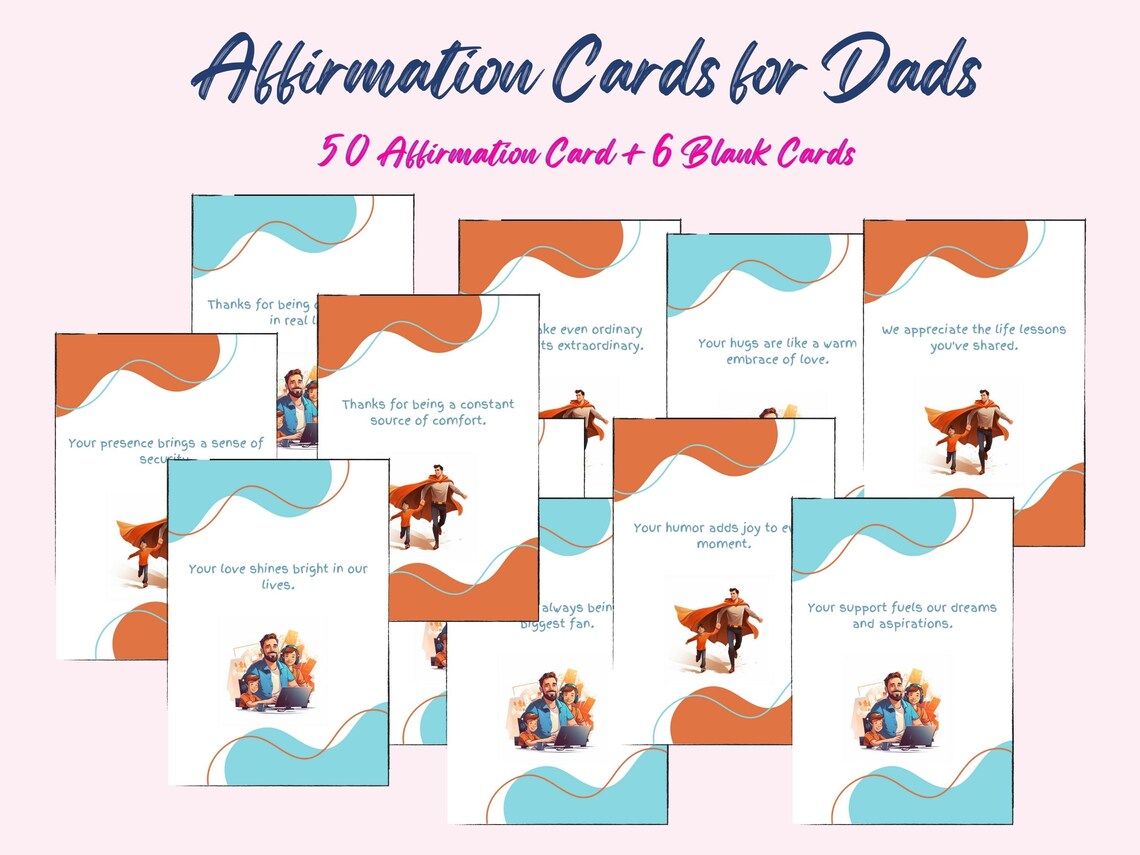 Affirmation Cards, Dad Positive Quotes, Father's Day, Dad's Birthday ...