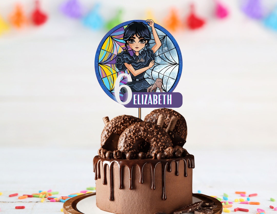 Wednesday Large 6-8 Cake Topper Editable Digital File - Etsy Australia