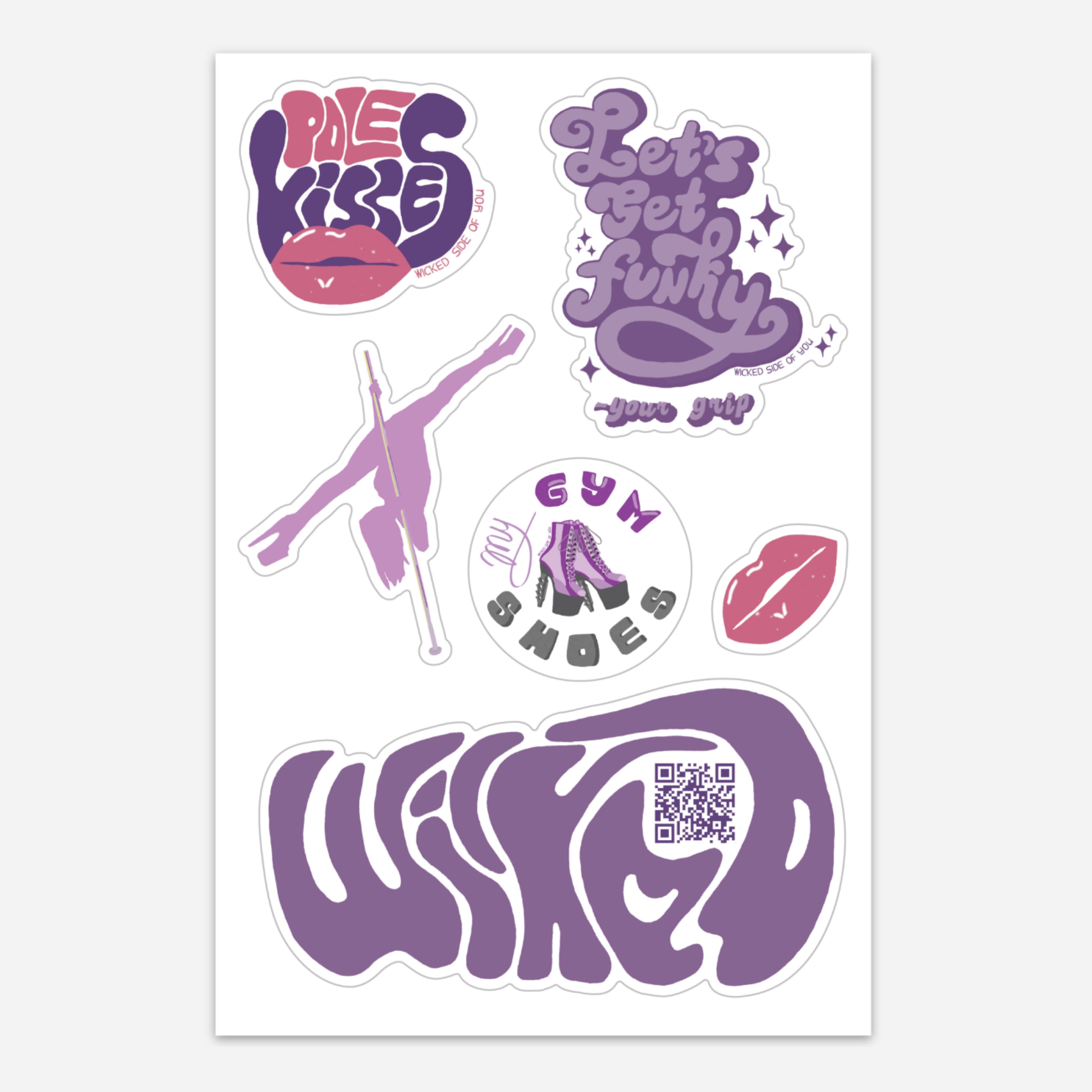 Sticker Sheet | Pole Dancer Sticker | Pole Fitness | Pole Dance | Split ...