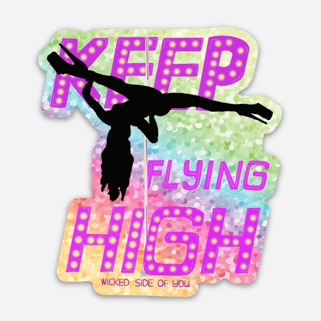 Glitter Pole Dancer Sticker Pole Fitness Pole Dance Split Jade Split ...