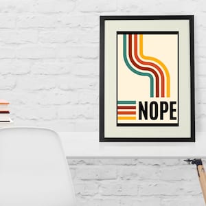 Printable ‘nope’ Posters | Vintage Artwork | Retro Style Poster | 90s ...