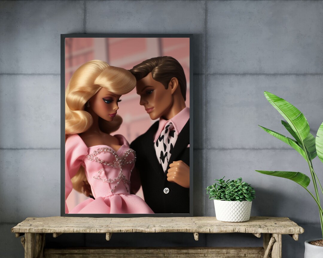 Barbie and Ken Digital Print | Retro Barbie Poster | Barbie Inspired ...