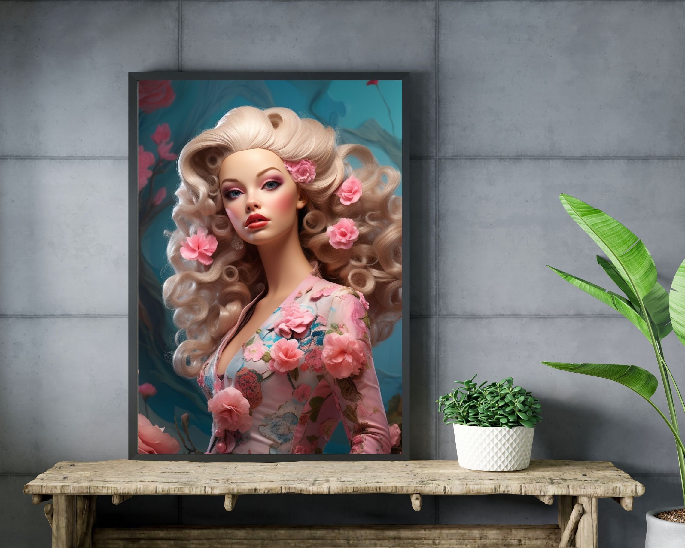 Printable Retro Barbie Poster | Barbie Artwork | 90s Inspired Doll ...
