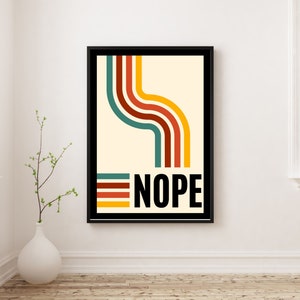Printable ‘nope’ Posters | Vintage Artwork | Retro Style Poster | 90s ...