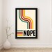 Printable ‘nope’ Posters | Vintage Artwork | Retro Style Poster | 90s ...