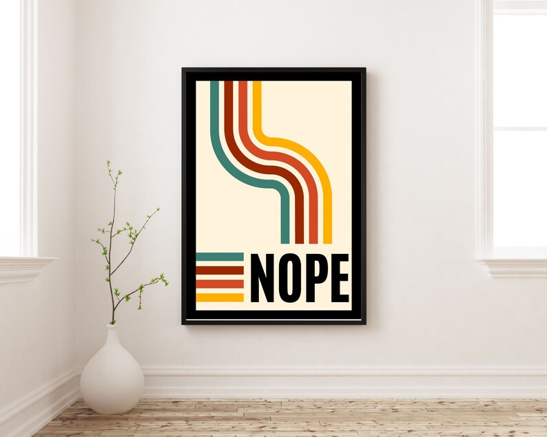 Printable ‘nope’ Posters | Vintage Artwork | Retro Style Poster | 90s ...